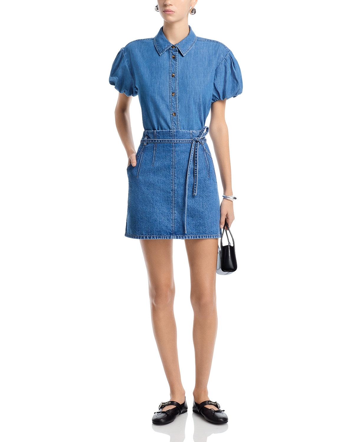 TANYA TAYLOR Annika Denim Skirt